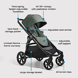 Baby Jogger® City Select® 2 Single-to-Double Modular Stroller, Flint Sage
