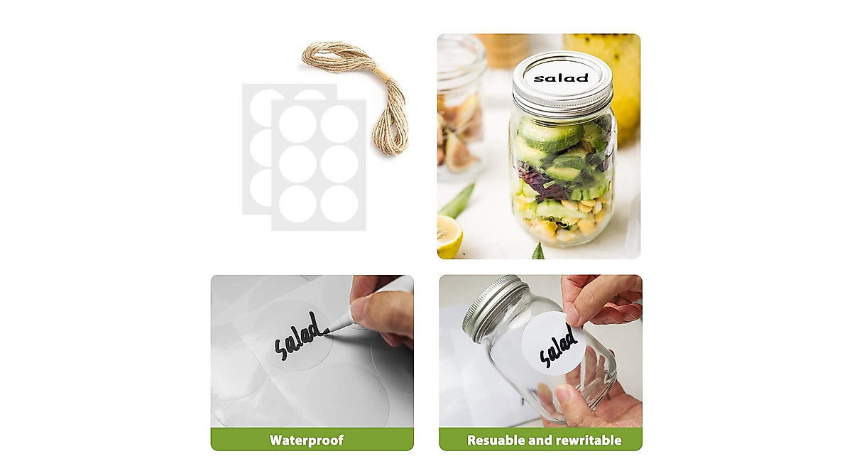 SKOCHE 16 oz Mason Jar Set - Perfect for Canning & Decor