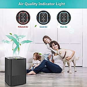 Air Purifiers, H13 TURE HEPA Pet Purifiers for Home Large Room with 4 Stages Air Filtration & 4 Modes, Air Quality Display, Air Cleaners Remove Up to 99.97% Dust Pollen Smoke Dander