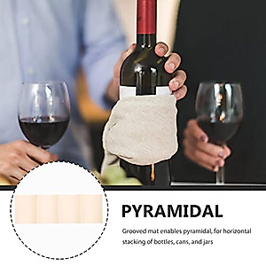 Tofficu European Style Wine Rack, Plastics Wave Shape Wine Bottle Holder, Stackable Anti Slip Countertop Wine Bottle Display for Pantry Kitchen Fridge Wine Soda Pop and Beer