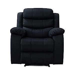 ICE ARMOR 996002BK Manual Overstuffed Cushions for Bedroom and Living Room Recliner Sofa Chair in Black Finish Black 36D x 36W x 40H in