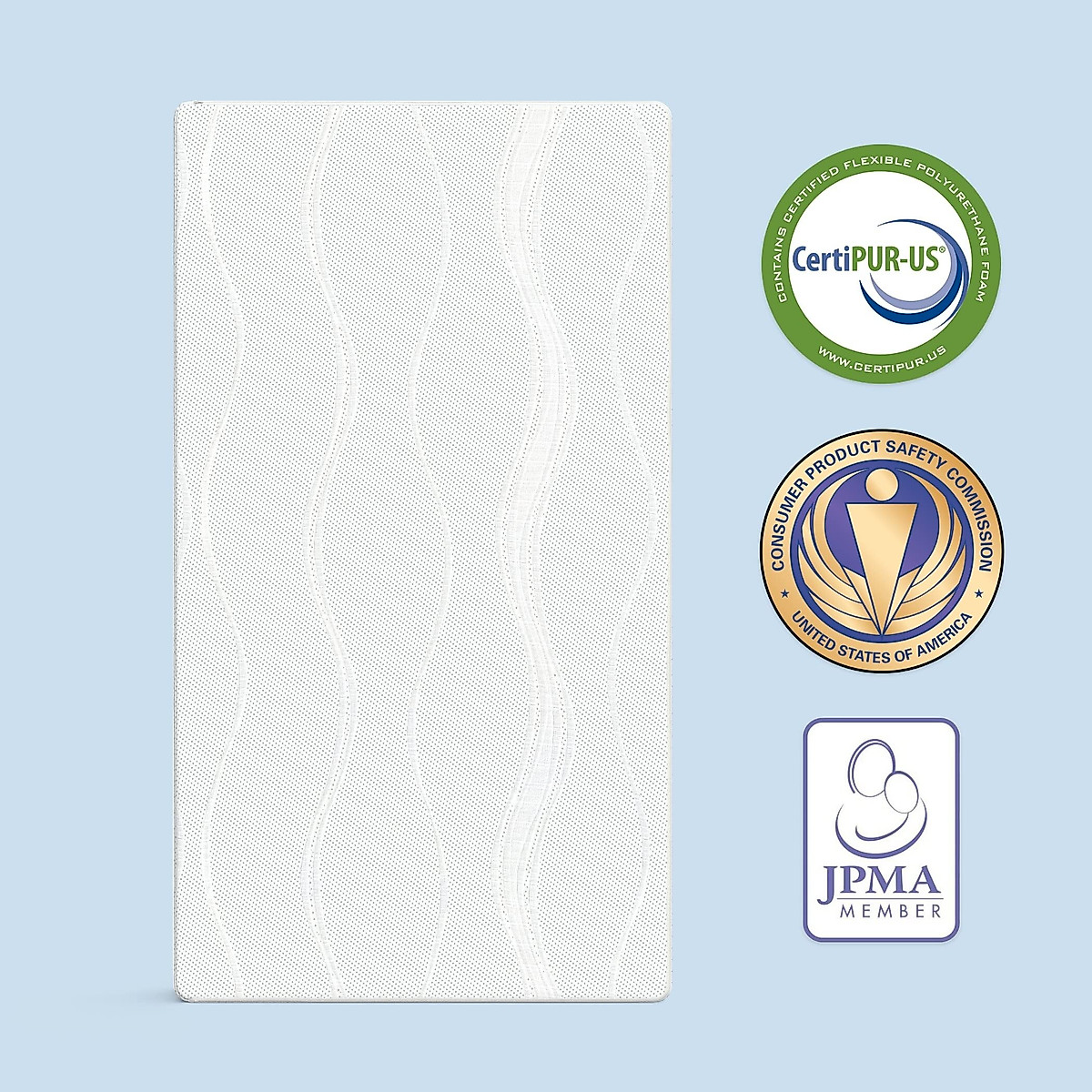 Child Craft Dream Catcher Infant Crib Mattress and Toddler Mattress, Waterproof and Machine Washable Cover with Non-Toxic Fire Barrier, CertiPUR-US Certified (5" Thick)