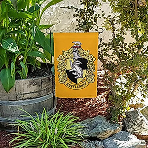 Harry Potter Hufflepuff Painted Crest Garden Yard Flag