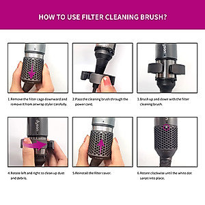 Filter Cleaning Brush Compatible with Dyson Airwrap Styler HS01 HS05, Filter Cleaning Brush Attachment for Dyson Airwrap