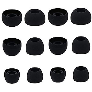 ALXCD Eargel Tip for Level U Pro, SML 6 Pair Anti-Slip Durable Silicone Replacement Ear Tip Earpads, Fit for Level U Pro (6 Pair)[Black]