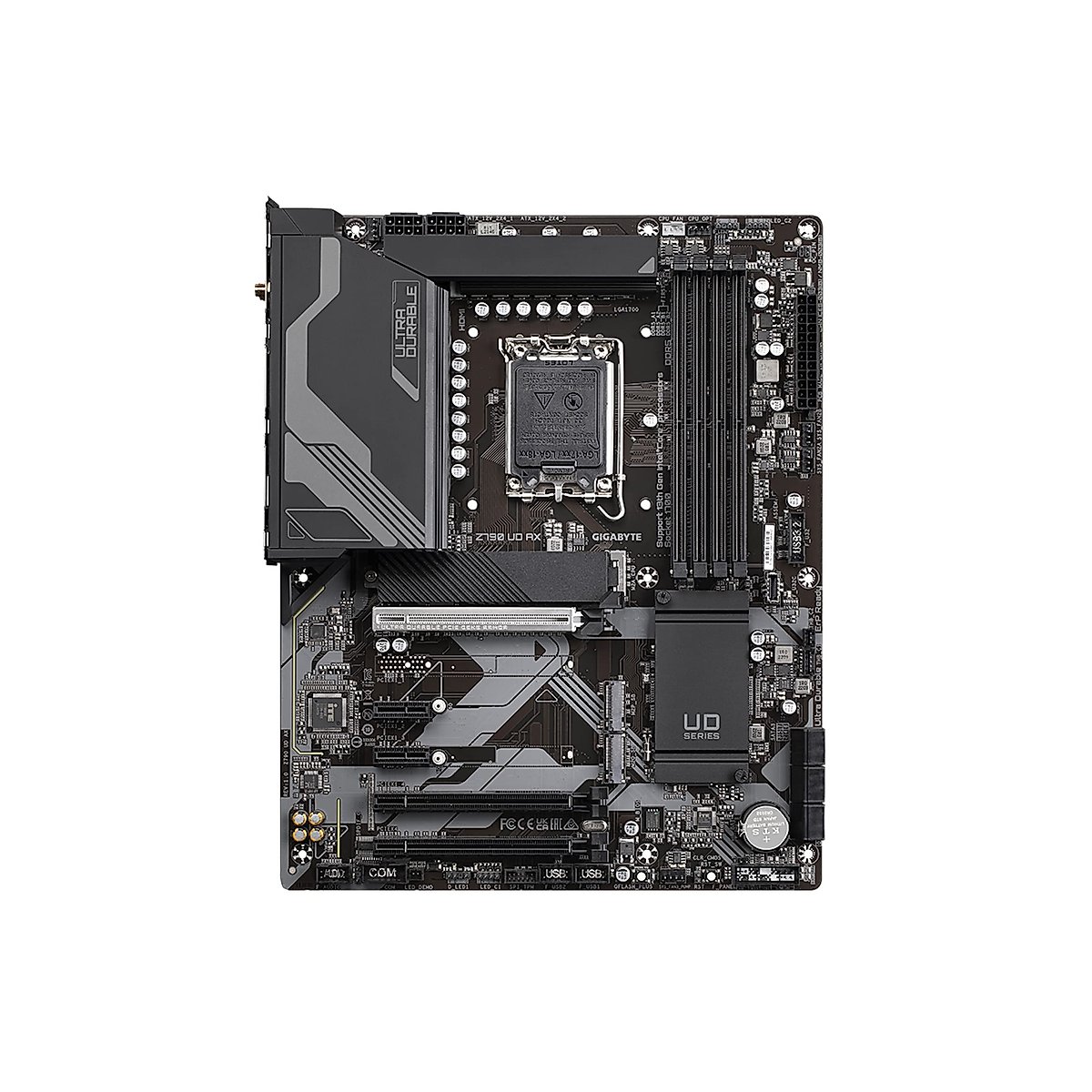 GIGABYTE Z790 UD AX (LGA 1700/ Intel/ Z790/ ATX/DDR5/ Triple M.2/ PCIe 5.0/ USB 3.2 Gen2X2 Type-C/Intel Wi-Fi 6E/ 2.5GbE LAN/PCIe EZ-Latch/Multi-Key/Motherboard)