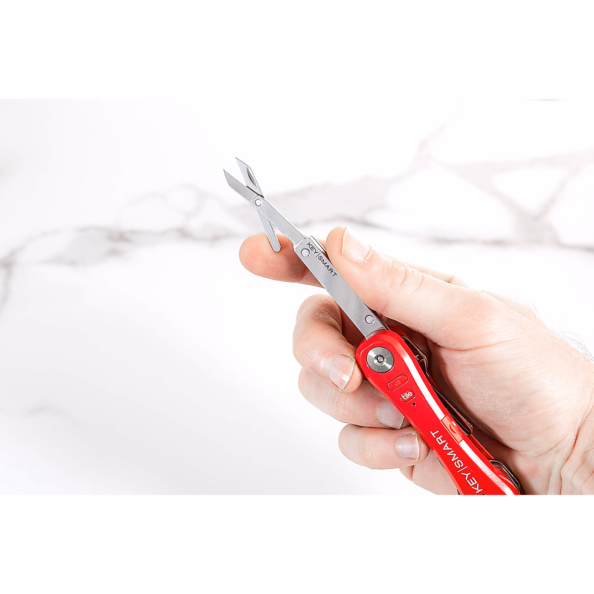 KeySmart NanoScissors - Mini Portable Foldable Keychain Scissors