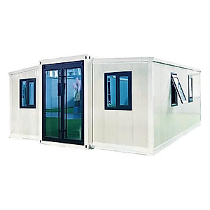 Generic Portable Folding House Container Tiny Homes prefab Home with Toilet, Sink, Shower, Folding Rooms Cabinets, Windows,., Customize