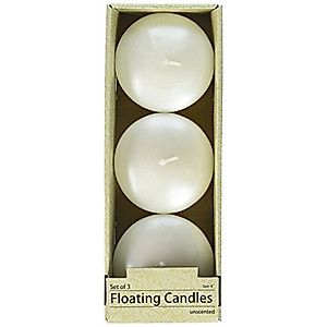 4 Inch Pearl White Floating Candles