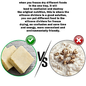 Vodolo Freeze Dryer Tray Dividers Silicone - Square Freeze Dryer Accessories for Dairy, Eggs, Ice Cream, Paste Food