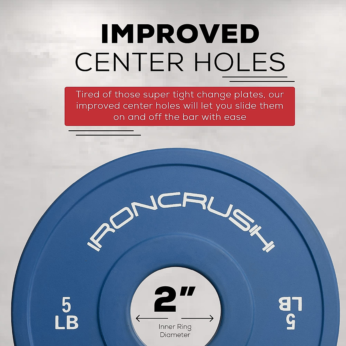 Iron Crush Fractional Change Plates for Olympic Weights, Strength Training, and CrossFit Bumper Plates - From 1.25lb to 10lb Weights, Rubber Coated for Olympic Barbells