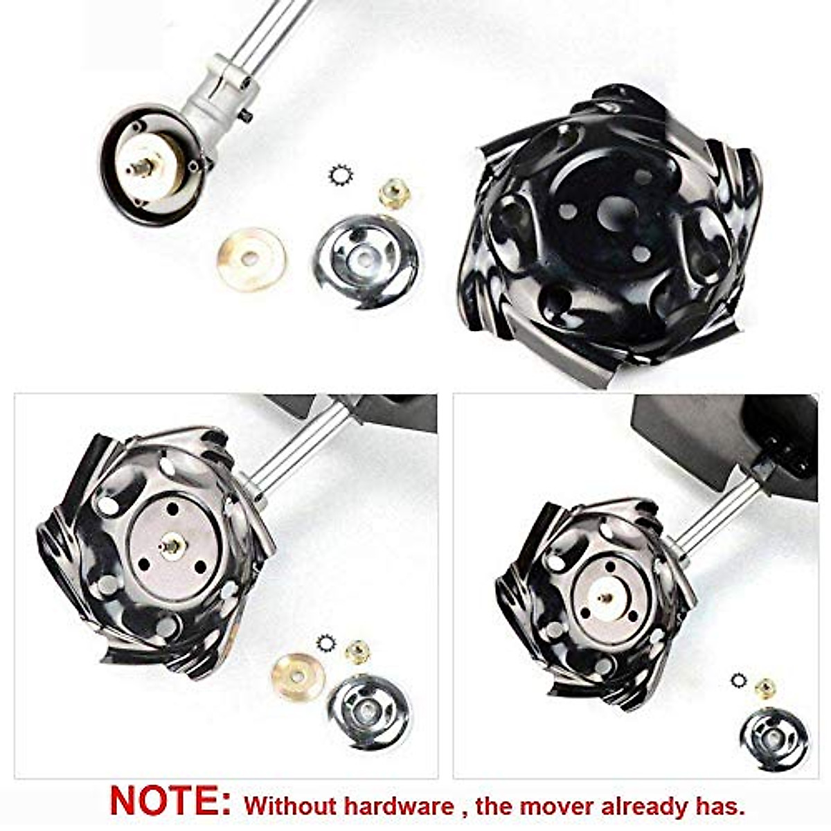 Weed Edging Head Weed Trimmer Lawn Mower Trimmer Brush Cutter Head Sharpener Power 9.5" Rounded Edge Wheels Mover Blade Lawnmower Accessories for Garden Grass Power Hand Drill