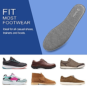 2 Pair -Shoe Inserts for Womens Memory Foam Insoles,Replacement Insoles for Work Boots Running Shoes, Cushion Shock Absorbing for Foot Pain Relief, Comfort Breathable Inner Soles 38EU,US7