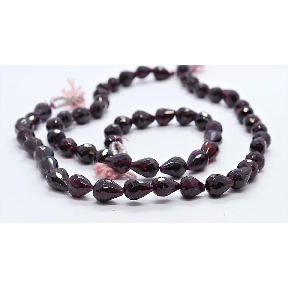 Natural Mozambique Garnet Drop facete Beads 7X9 mm 10 inch Long String Jewelry Making Gemstone Beads for Necklace Bracelet