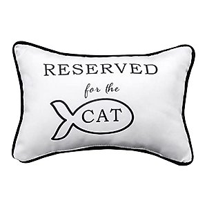 Reserved For The Cat Word Pillow