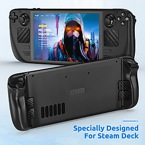 Protect Touch Skin for Steam Deck, SENQAO Steam Deck Accessories with Trackpads Skins, Auxilliary Buttons Skin - Cover Skin Add Special Style, Tactile Feedback, and Protect Steam Decks' Trackpads