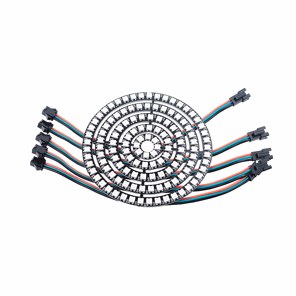 128 RGB LED Ring 128 X WS2812 5050 Full Color with Integrated Drivers 128 Bits forArduino Raspberry Pi ESP8266 Nodemcu DC5V