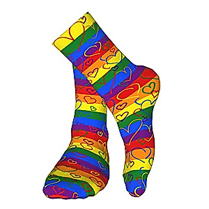 Valentine's Day Socks Valentines Love Heart Novelty Socks Stocking Festival Stuffers 15.7 Inches Long Gifts for Women Men