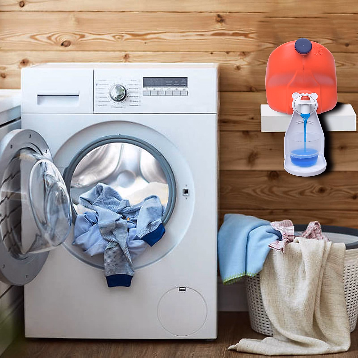 Laundry Detergent Cup Holder [2 Pack] Detergent Drip Catcher for Laundry Room Organizer. No More Mess or Leaks
