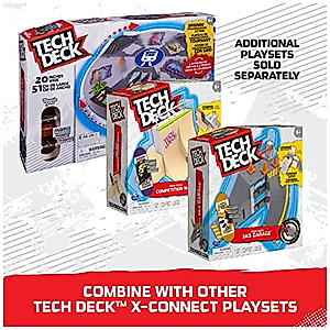 TECH DECK, Competition Wall X-Connect Park Creator, Customizable and Buildable Ramp Set with Exclusive Fingerboard, Kids Toy for Boys and Girls Ages 6 and up