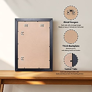 Annecy 20x30 Frame Black 1 Pack, Classic 20x30 Picture Frame Display 18x24 Pictures with Mat or 20x30 without Mat, Horizontal and Vertical for Wall-Mount, Decorate Home and Office with Large Paintings