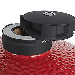 Kamado Joe BJ24RHC Big Joe II 24-inch Charcoal Grill with Cart and Side Shelves, Blaze Red