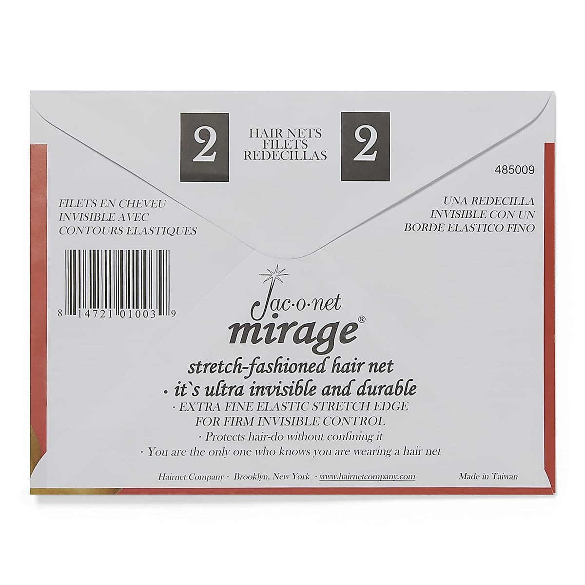 Hair Net Jac-O-Net Mirage Ultra-Invisible Light,2 Per Pack [Pack of 12]