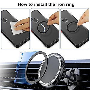 [2023 Newest] for MagSafe Car Mount, [Powerful Magnets] Super Stable Magnetic Phone Holder for Car Dashboard & Air Vent [Multi-Angles], Cell Phone Holder Car for iPhone 15 14 13 12 Android All Phones