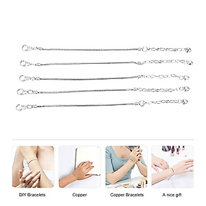 EXCEART 5pcs Snake Bone Chain Bracelet Snake Bone Chains Women Wrist Chains Fashionable Wrist Jewelry Wrist Decor Jewelry Accessory Lobster Clasp Bracelet Diy Bracelets Copper Bracelet