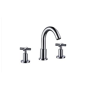 Dawn AB03 1513C 3-Hole Widespread Lavatory Faucet with Cross Handles for 8" Centers, Chrome