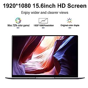 iSTYLE Laptop for Business and Student, T15 15.6" Thin and Light Laptops Computer 1 Year Office 365, Windows 10, Intel CPU, 12GB RAM, 256GB SSD, Backlit Keyboard, Fingerprint, HDMI, Dual Band WiFi