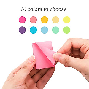 Cocoboo 20 Pack Sticky Notes, 2 x 1.5 Inches, 100 Sheets of Each, Memo Pads, 10 Bright Colors Sticky Pads, for Home Office School Supplies
