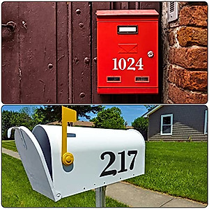 1210 Pieces10 Sheets Letter Stickers Self-Adhesive Vinyl Letter Alphabet Number Stickers Decals for Signs, Door, Car, Busine, Address Number (White)