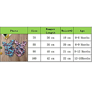 Axupico Baby Girl Romper Clothes Newborn One Piece Romper Floral Sleeveless Backless Ruffle Sleeve Princess Summer Clothes (Pink, 6-9Months)