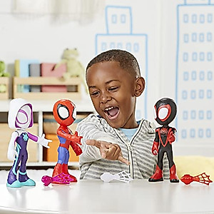 Marvel Spidey and His Amazing Friends Supersized Hero Multipack, 3 Large Action Figures, Preschool Super Hero Toy, Ages 3 and Up, 9 Inches (Amazon Exclusive)