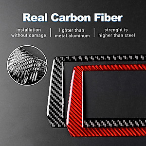 AIRSPEED Car Central Navigation Screen Panel Cover Carbon Fiber Center Console Auto Interior Trim Sticker for Toyota Supra GR A90 A91 MK5 2019-2022, Black