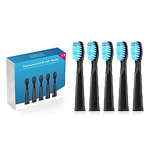 YUNCHI Electric Toothbrush Replacement Heads 5 Pack Compatible with Fairywill FW-507/508/551/917/959, for FW-D1/FW-D3/FW-D7/FW-D8, for Fairywill Toothbrush Refills - Black
