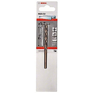 Bosch 2608585853 Metal Drill Bit Hss-Co 5, 2mmx52mmx3.39In