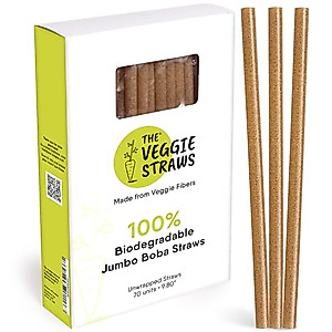 100% Biodegradable Straws (Boba Straws 100 PCS)