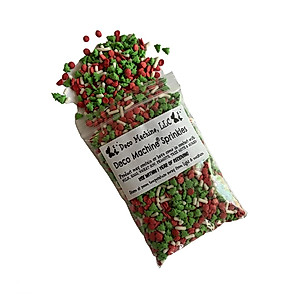 2 Ounce Christmas Trees Dots Ornament Quins Quinns Winter Sprinkles HolidayRed Green Frozen Blizzard Ice Snowflake Sprinkle Mix Third Cup