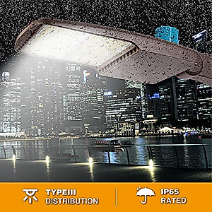 300-Watt LED Parking Lot Lights - 42,000lm - LED Shoe Box Light Replaces 1000W Metal Halide - 5000K Bright White - UL Listed & 140lm/W DLC Premium - Adjustable Direct Mount - 100-277VAC Photocell