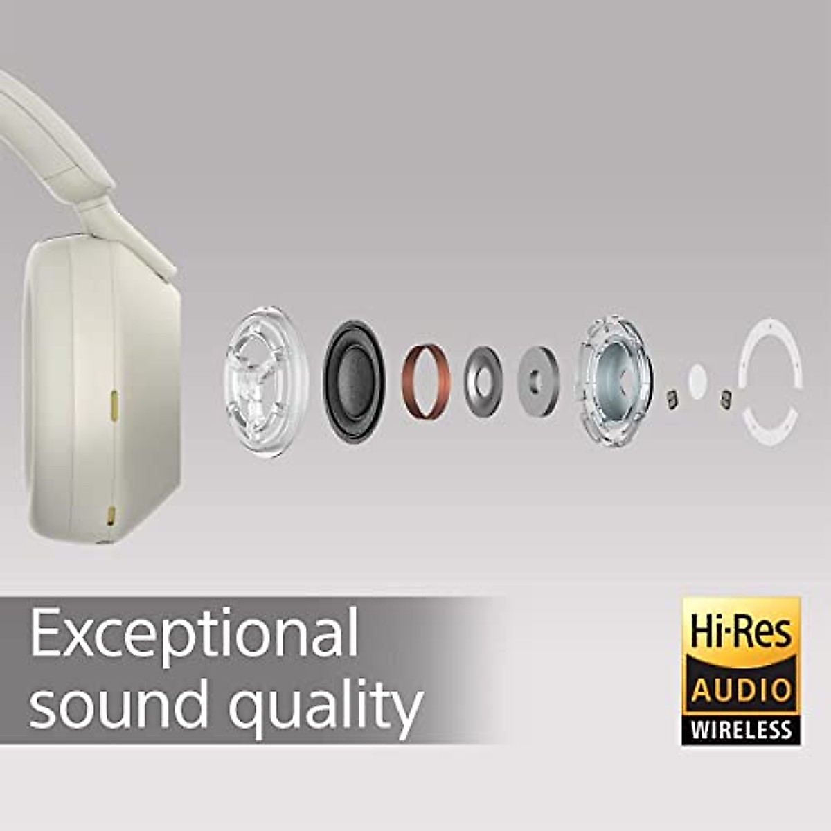 Sony WH-1000XM5S Noise Canceling Wireless Headphones - 30hr Battery Life - Over-Ear Style - Optimized for Alexa and Google Assistant - Built-in mic for Calls - Silver/Gold