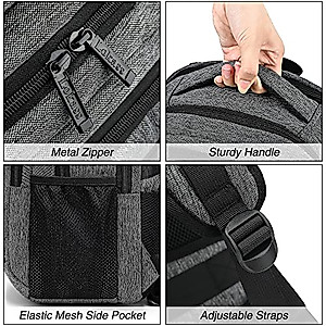 Travel Laptop Backpack for Men & Women, Anti-theft Business Work Backpack Fit up to 17.3 Inch Laptop with USB Charging Port, Water Resistant Slim Backpack Grey College School Bag Bookbag for Students