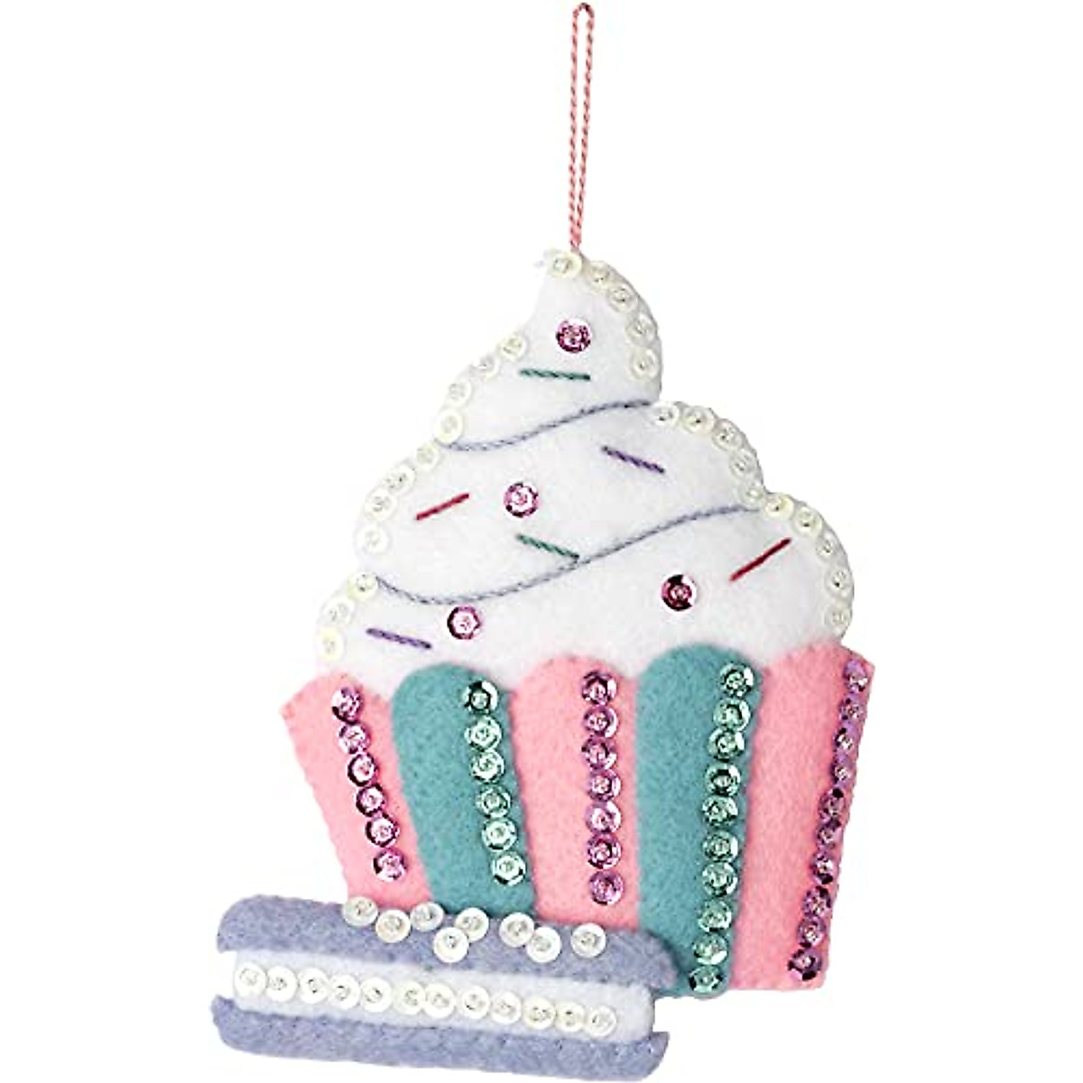 Bucilla Felt Applique 6 Piece Ornament Making Kit, Nutcracker Sweet, Perfect for DIY Arts and Crafts, 89292E