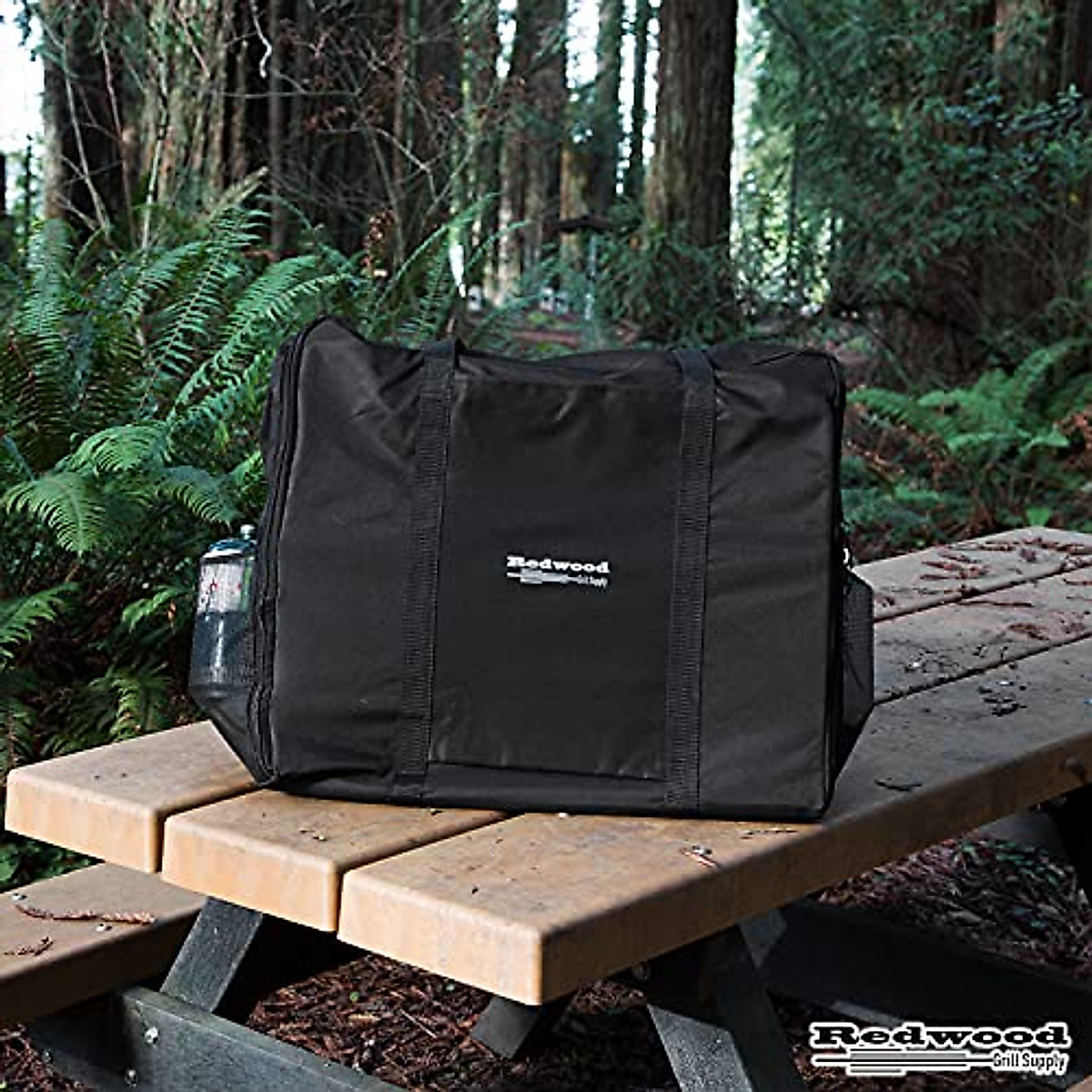 Portable 22" Hooded Griddle Carry Bag for Blackstone 22 Inch Griddle and Similar Table Top Grills, Includes Deluxe Storage Pockets for BBQ Toolkit Accessories, Utensils and Squeeze Bottles