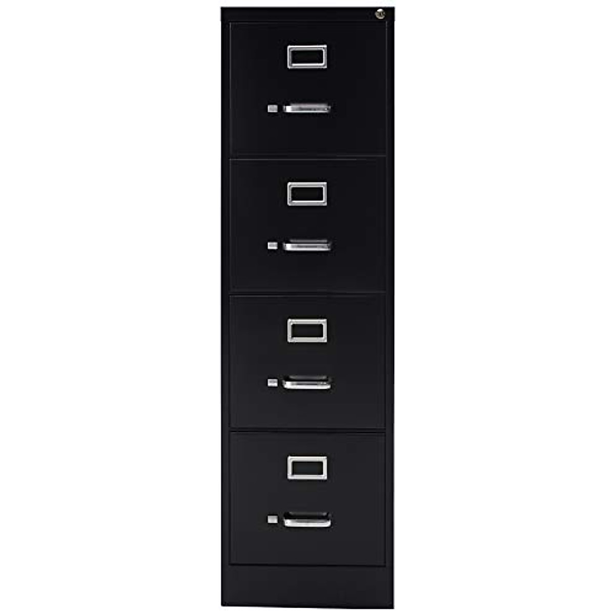 Lorell LLR60191 4-Drawer Vertical File with Lock, 15" x 26-1/2" x 52", Black