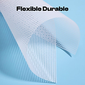 Caydo 2 Pieces 7 Count Plastic Mesh Canvas Sheets for Embroidery, Acrylic Yarn Crafting, Knit Crochet Projects and Make Aquarium Dividers (10.5 X 13.5 Inch)