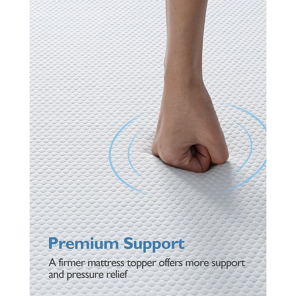 BedStory Firm Mattress Topper Queen - 3 Inch Firm Memory Foam Mattress Topper - High Density Bed Toppers for Back Pain