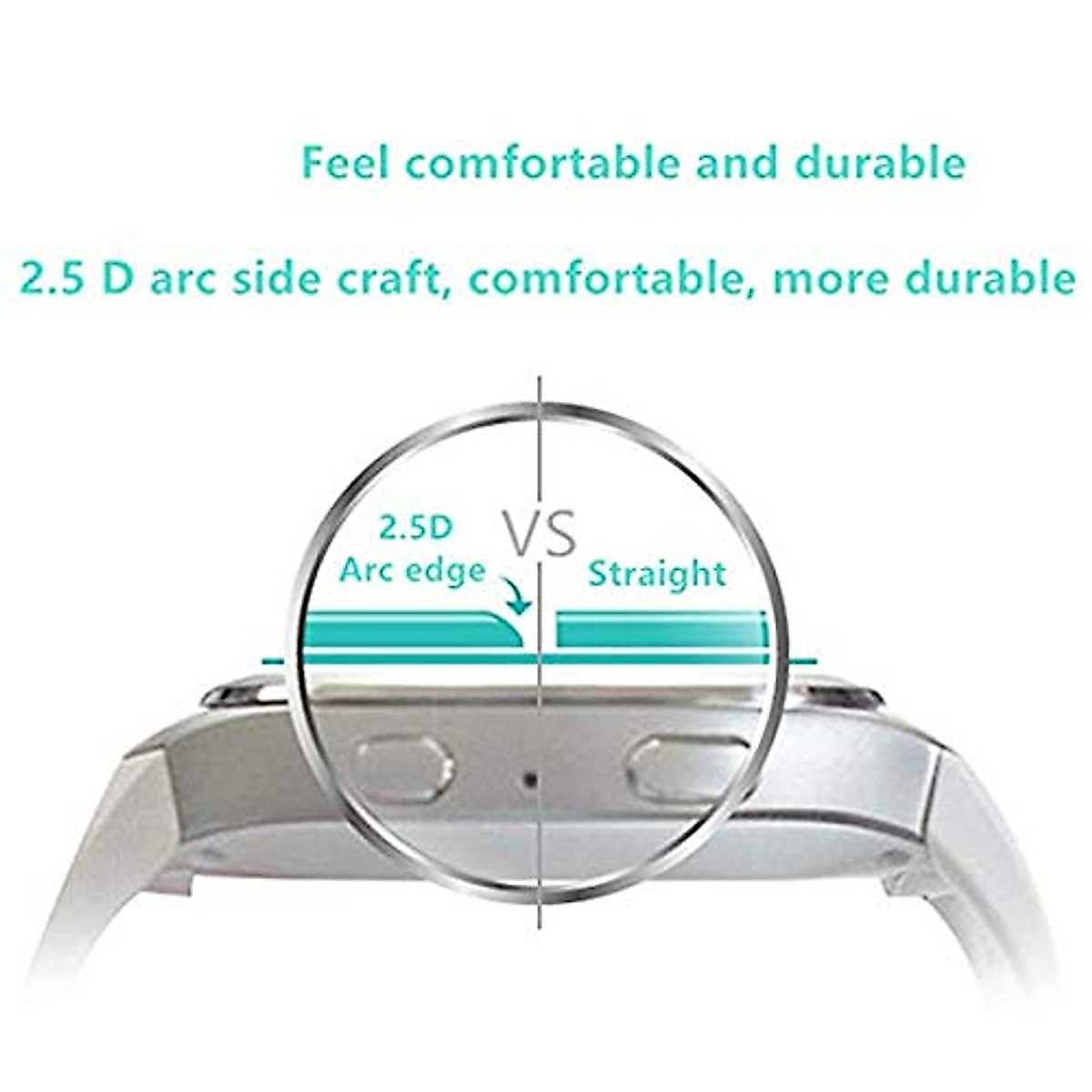 Xinhewong 3-Pack for Fossil Gen 6 Smartwatch (42mm) Smartwatch Screen Protector Tempered Glass for Fossil Gen 6 Smartwatch 42mm Smartwatch [2.5D 9H Hardness][Anti-Scratch]