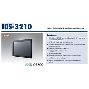 (DMC Taiwan) 10.4 inches SVGA 400 cd/m2 LED Panel Mount Monitor
